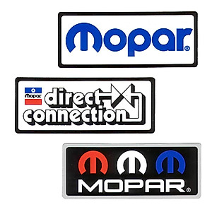 Mopar Vinyl Stickers "Direct Connection", Mopar RWB Logo", 2002-Current Logo" 3 piece sticker set