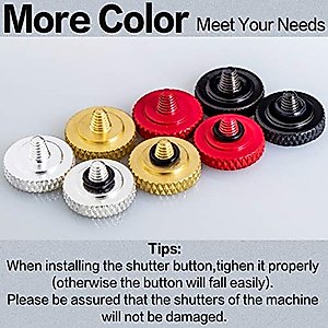 Soft Shutter Release Button (2 Pack/Black) high-end Pure Copper Camera Shutter Button