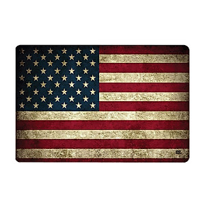 Rogue River Tactical Tattered USA American Flag Gun Cleaning Mat Bench Pad Gift for Gun Owner Patriotic