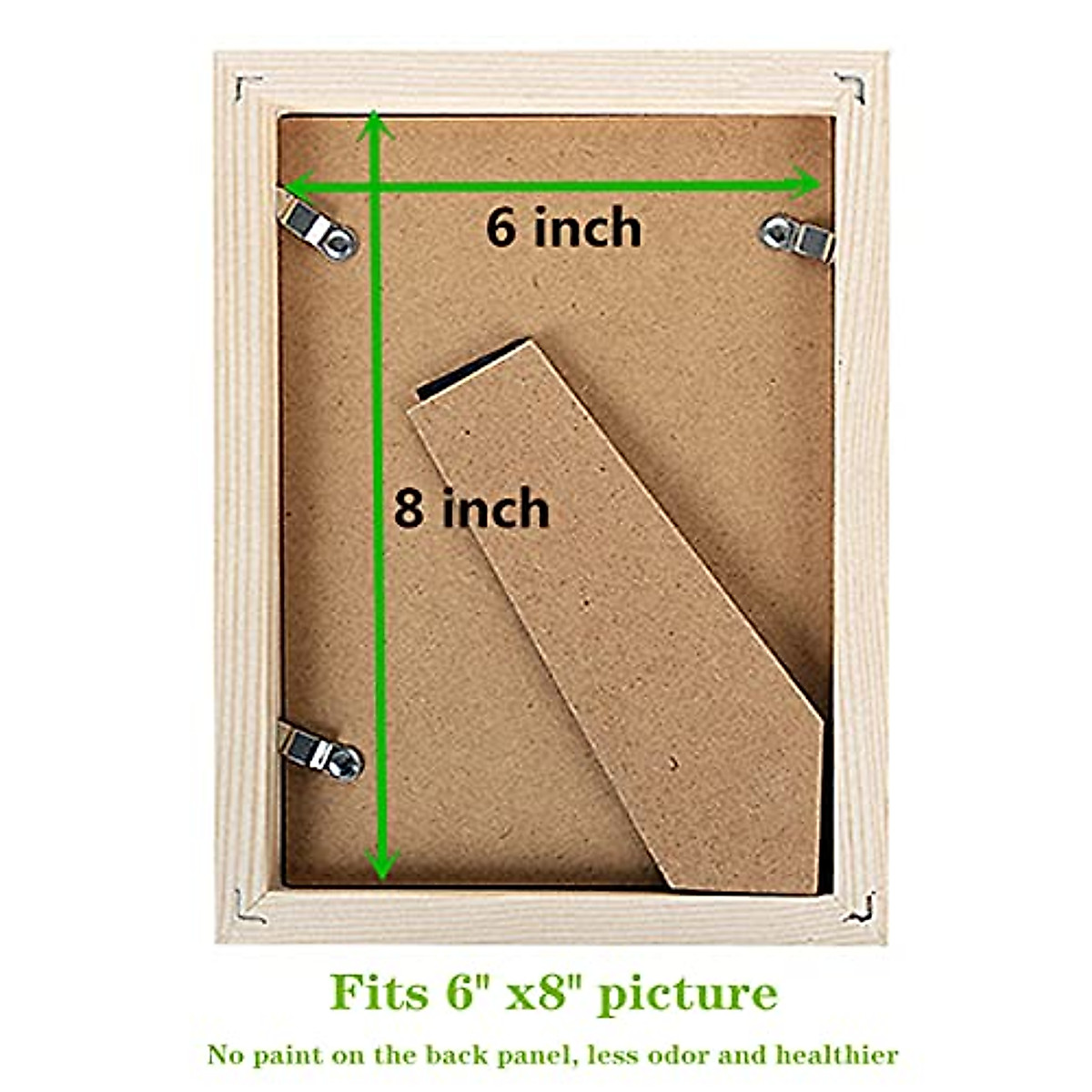 ZYUE 6x8 inch Picture Frame Made of Wood and High Definition Plexi Glass for Wall Mounting and Table Top Display Photo Frame Black
