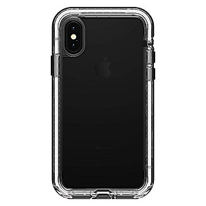 LifeProof Next Series Case for iPhone Xs & iPhone X + GLIDIC Wireless Bluetooth Earbuds Sweatproof Pro Stereo Headphones - Non-Retail - Black Crystal/White