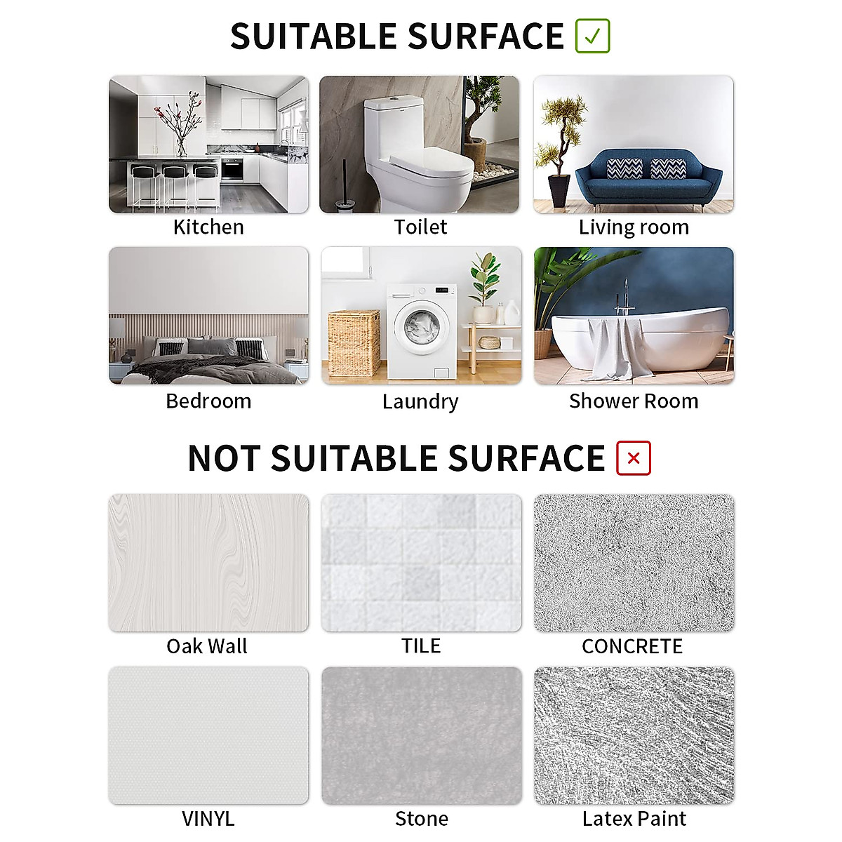 4Pcs Ocean World Wall Stickers, 12” Removable Art Decals for Kids, 3D Wall Decals Peel and Stick Vinyl Stickers for Bathroom and Bedroom, Furniture, Home Decor