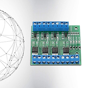 MOS FET PWM 3-20V to 3.7-27VDC 10A 4-Channel Driver Module PLC Amplifier Circuit Board