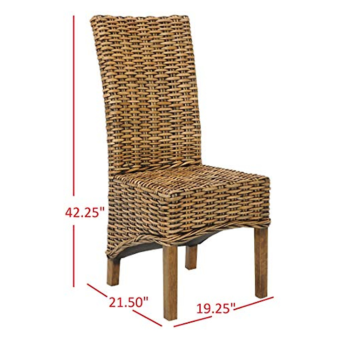 Safavieh Home Collection Isla Brown Dining Chair (Set of 2)