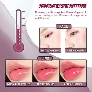 NewBang Moisturizing Blush Rouge Color Changing Blusher for Cheeks and Lips Balm Multi Use Cream Liquid Waterproof Gel for Cheeks & Lips Gloss Glossy Shiny Finish Makeup