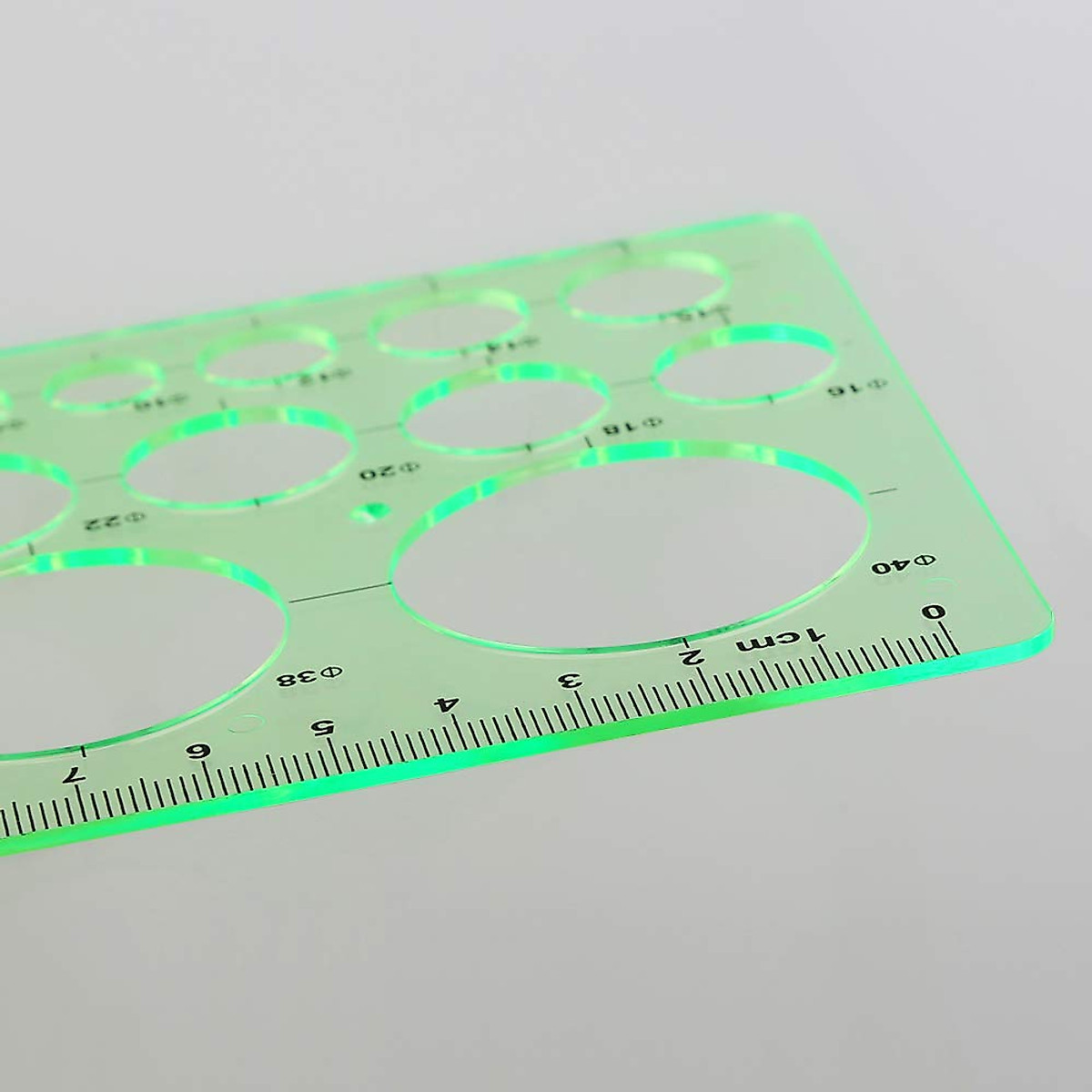 Geometric Drawings Templates Measuring Geometry Rulers 15 Pcs with 1 Pack File Bag for Design School Studying Office Building…