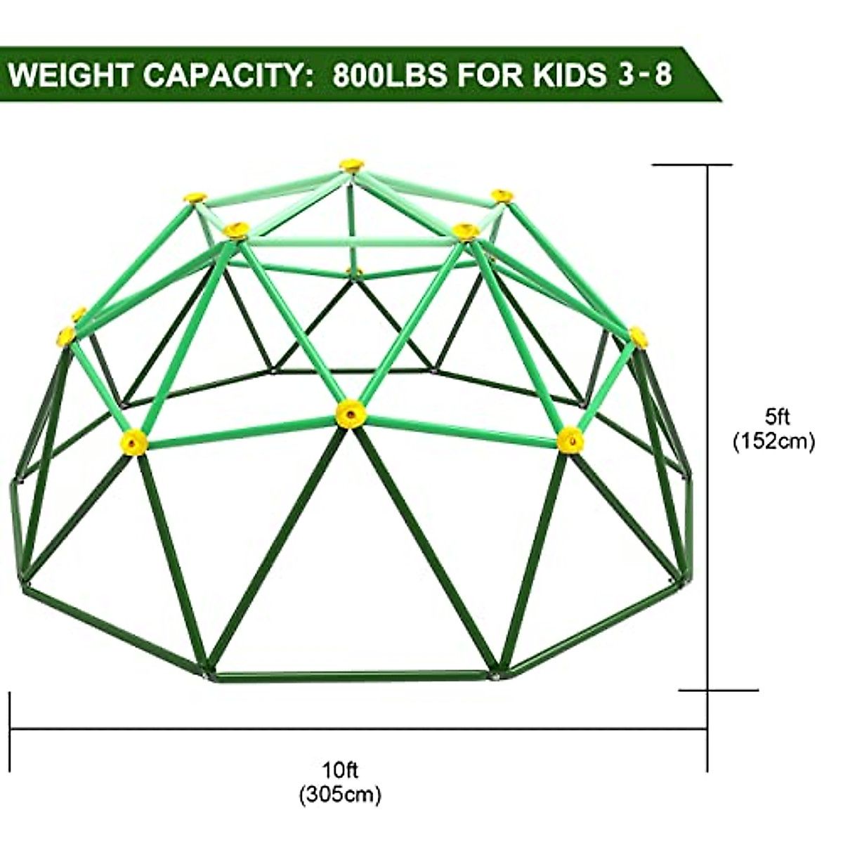 JYGOPLA 10FT Climbing Dome for Kids 3-8, Geometric Dome Climber Play Center with Rust & Uv Resistant, Supporting 800lbs, Kids Jungle Gym Playground Indoor/Outdoor with Much Easier Assembly