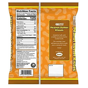 Melster Peanut Butter Kisses Taffy Candy-Fall/Halloween, Made With Real Peanut Butter-Gluten Free, No Cholesterol, Individually wrapped 3.5 Oz, (2 pack) bundled with A Halloween Themed Goodie Gift Box
