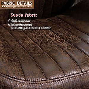 XIZZI Ergonomic Chair, Modern Computer Desk Chair,Executive Swivel Task Chair with Armrests Support (Dark Brown)