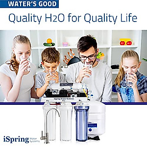 iSpring RCC100P High Capacity 5-Stage Under Sink Water Filter Reverse Osmosis RO Drinking Water Filtration System, 100 GPD, Performance-boosted