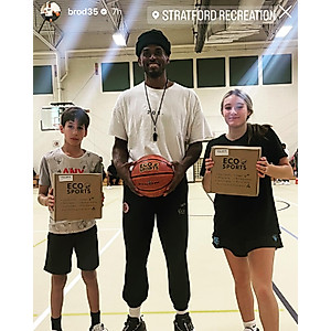 Eco Sports 27.5 Kids Basketball - Size 5 Vegan Leather Basketballs for Boys & Girls - Youth Indoor Basketballs for Beginners