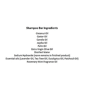 Shampoo Bar (3.5 Oz) - With Jojoba Oil and Tea Tree Oil for Healthy Hair Growth and Scalp - Reduces Hair Loss - Phthalate, Paraben, Sulfate, and Gluten Free - Vegan