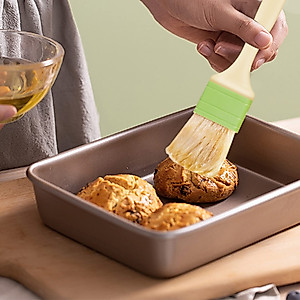 UOUYOO Set of 4 Pastry Brushes (1 Inch, 1 1/2 Inch) Basting Oil Brush to spread butter, oil, or egg wash on bread and pastries, or to apply sauces when grilling and barbecuing