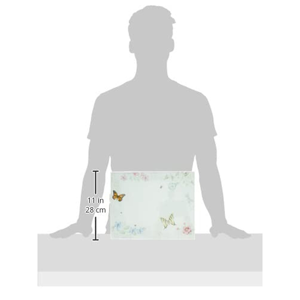 Lenox Butterfly Meadow Large Glass Cutting Board, 2.95 LB, Multi