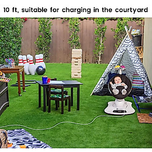 YEAOI 10 ft Power Cord for 4moms mamaRoo 4, 12V 3A Charger for RockaRoo Baby Swing, AC Adapter, White