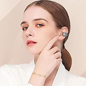 Nsxcdh Bluetooth 5.3 Mini Earbuds, Wireless TWS-Headphones with LED Digital Display & Touch-Control, Immersive Premium Sound Open Ear Headset, for Sports & Game(Black)