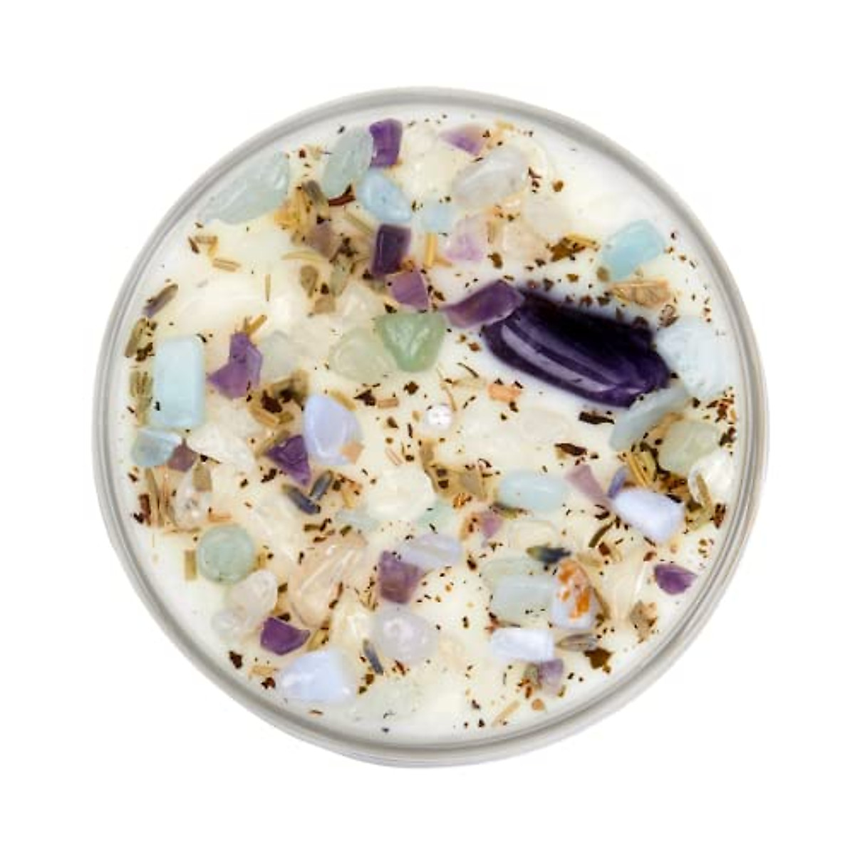 Peaceful Home Candle by New Moon Beginnings - Stress Relief Candle - Energy clearing - All Natural Essential Oil Soy Candle - Crystal Candles (Peaceful Home, 6 Pack Tealights)