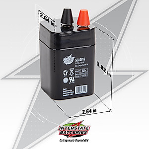 Interstate Batteries 6V 5AH Sealed Lead Acid (SLA) Battery - Spring Terminals (SLA0916)