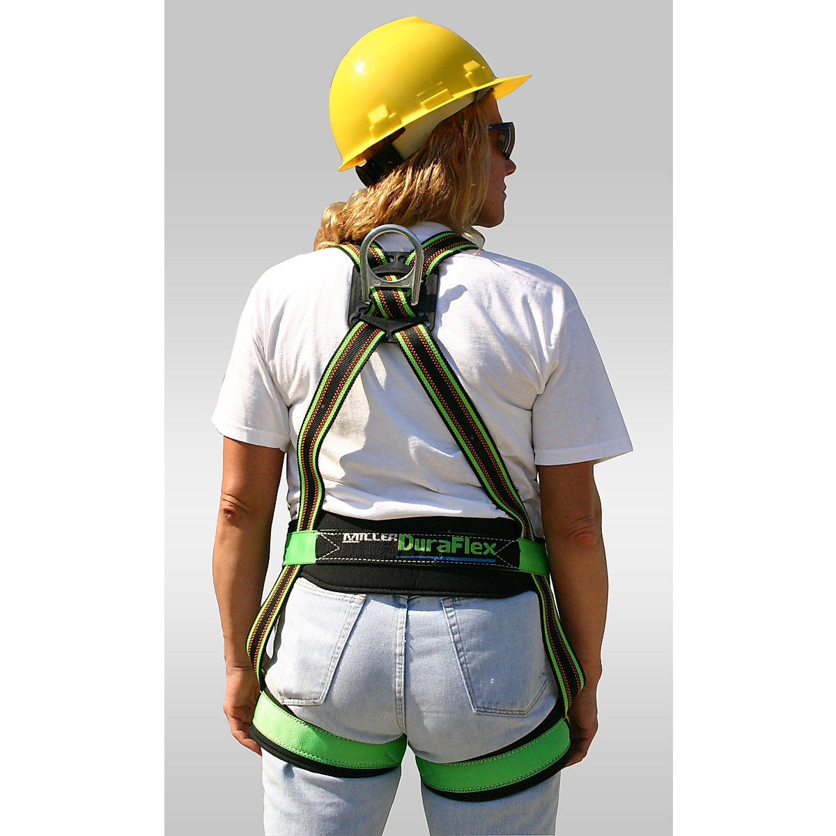 Miller by Honeywell E570/URN DuraFlex Ms. Miller Harness with Elastomer Webbing, Mating Buckle Chest Leg Straps and Sliding Back D-Ring, Universal