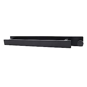 Mothinessto Bath Towel Storage Rack Durable Seamless Black Sturdy Towel Holder for Bathroom