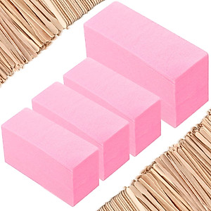625 Pieces Wax Strips and Sticks Kit Includes 400 Pieces Waxing Strips Hair Removal Non Woven Wax Strips and 225 Pieces Wooden Smooth Wax Applicator Sticks for Women Body Facial Skin Hair Removal