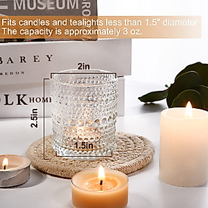 36 Pcs Votive Candle Holders for Table Centerpiece, DIY Wax Filling Clear Glass Tea Light Candle Holders Sets, Tealight Candle Holders for Wedding Decor Home Decoration（Clear,36）