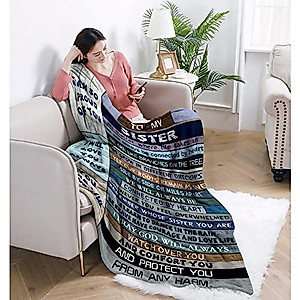 Coolersmell Sisters Gifts from Sister, Sister Birthday Gifts from Sister, Gifts for Sister, Big Sister Gift, Soul Sister, Valentines, Christmas Flannel Throws Blankets Warm Quilts for Bed 80x60in