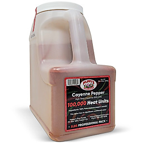 Cayenne Pepper Powder Bulk – 100,000 Heat Units - 5lb Jar.