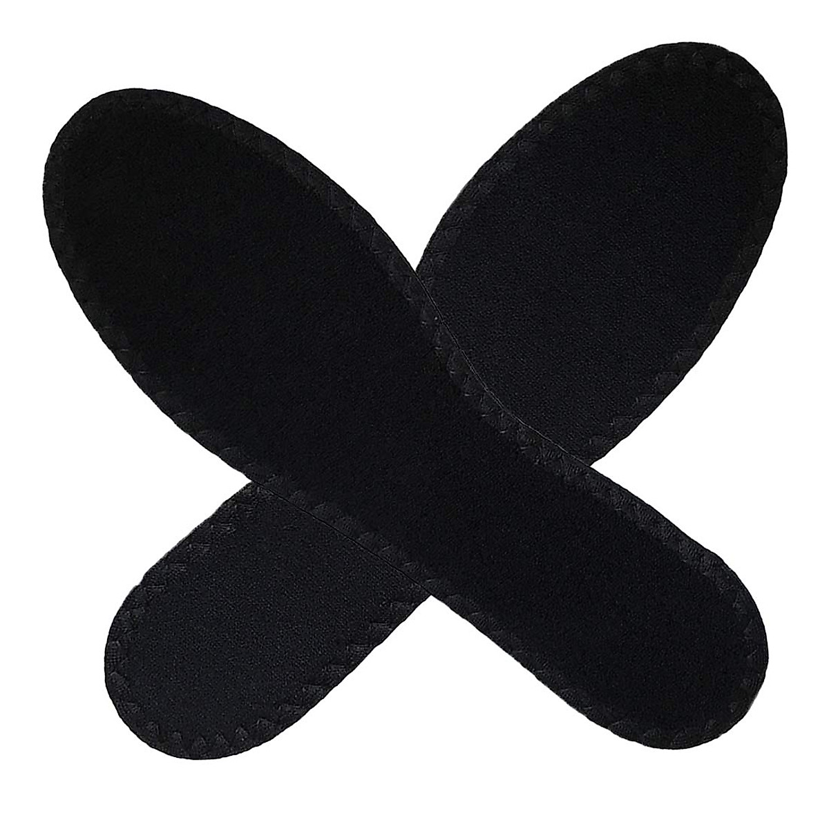 Happystep Cotton Terry Cloth Insoles, Barefoot Shoe Inserts, Sweat Absorption, Odor Control, Moisture-Wicking, Washable and Reusable, Zero Drop Shoe Insoles, 1 Pair Black and 1 Pair White (Women 7)