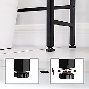 VASAGLE Over The Toilet Storage, 3-Tier Bathroom Storage Shelf, Over Toilet Bathroom Organizer, Rustic Brown and Black UBTS002B01