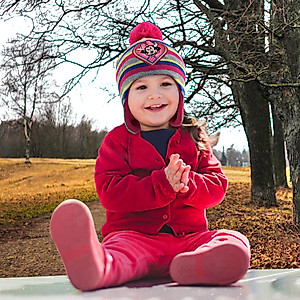 Disney Girls Toddler Winter 2-4 Or Minnie Mouse Hat and Kids Gloves Ages 4-7, Pink/Grey-Mittens Set, 2-4T