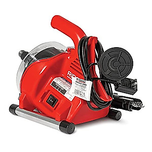 RIDGID PowerClear 120-Volt Drain Cleaning Machine Kit for Tubs, Showers, and Sinks,Red