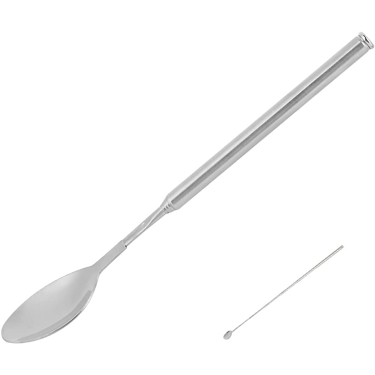 Spoon, telescopic spoon, telescopic spoon, stainless steel telescopic barbecue tableware supplies
