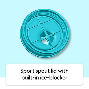 Takeya Sport 22 oz Triple Wall Insulated Stainless Steel Water Bottle With Ice Blocking Spout Lid, Unmatched Quality, 26+ Hours Cold, Pro Fire