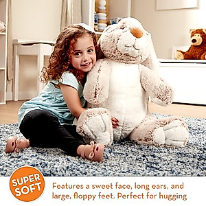 Melissa & Doug Jumbo Burrow Bunny Lop-Eared Rabbit Stuffed Plush Animal (21 Inches Tall)