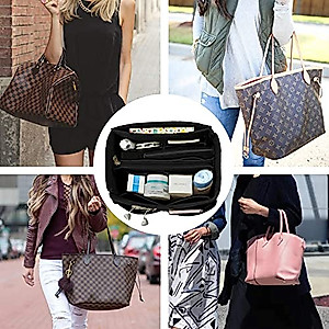 OMYSTYLE Purse Organizer Insert for Handbags, Felt Bag Organizer for Tote & Purse, Tote Bag Organizer Insert with 5 Sizes, Compatible with Neverfull Speedy and More