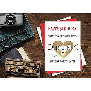 Ikassong Funny Scratch Off Birthday Card for Women Friends Sister, 5.3 x 7.6 with 2 Envelopes, Special Interactive Present