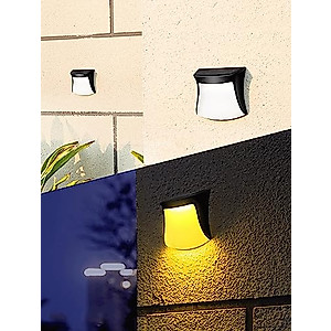 DAKWA Solar 2V/160MAh Wall Outdoor Sconce Modern Wall Lamp Rainproof Wall Lights for Patio Yard Garage (Color : 6000K White Light)
