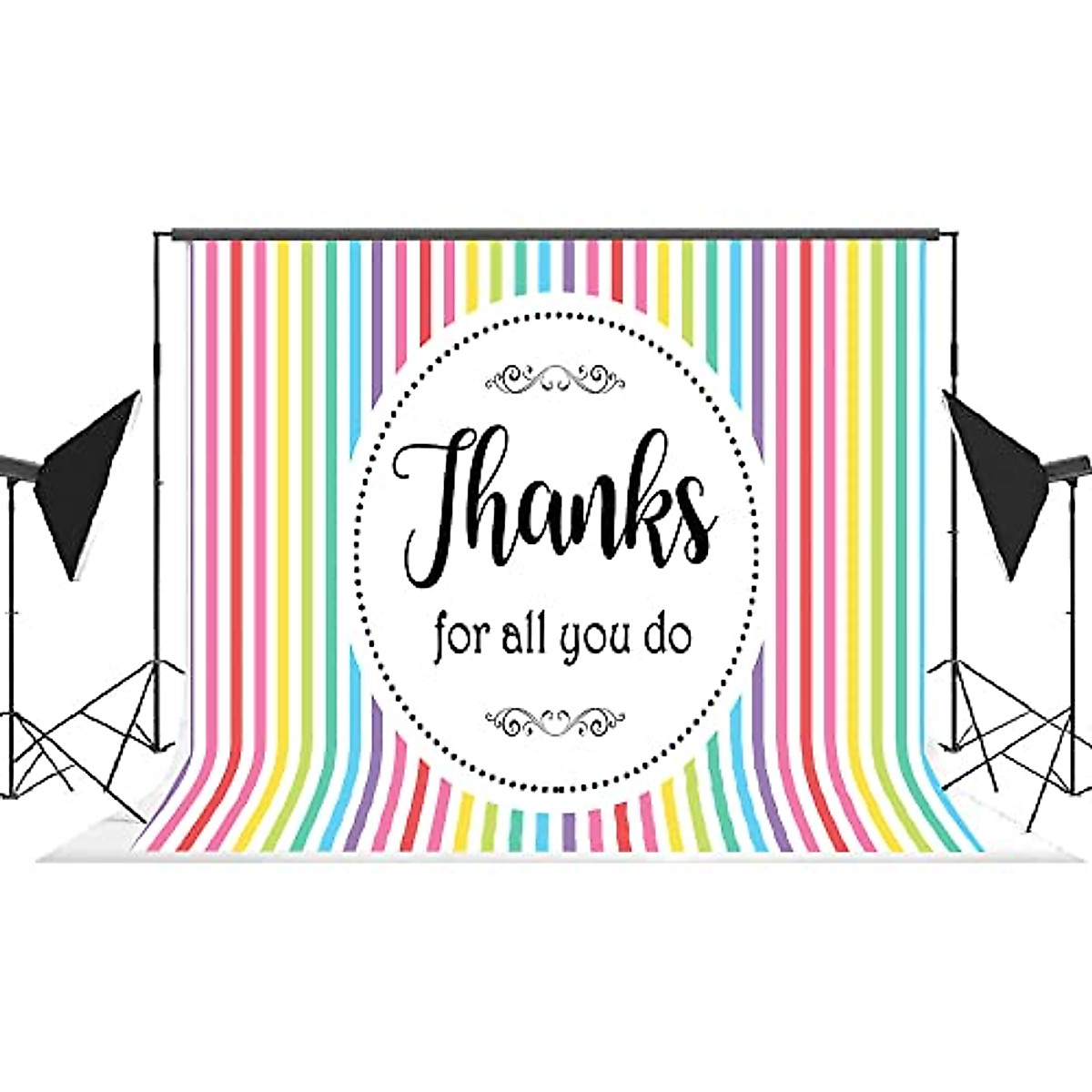 Lofaris Thanks for All You Do Photography Backdrop Teachers Nurses Doctors Staff Employee We Truly Appreciate You Background Happy Retirement Party Decor Photo Studio Props Cake Table Supplies 7x5ft