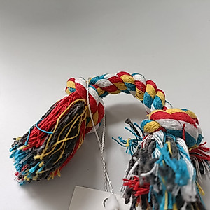 ZXXSFM-Dog toys - Dog Rope Knot Molar Bite Resistant Double Knot Cotton Rope Toy for Teeth Cleaning