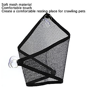 Nuatpetin 2 Pairs Reptile Hammock, 2 Sizes Bearded Dragon Hammocks Breathable Mesh Habitat Climbing Terrarium Accessories, Triangle Stable Lizards Lounger for Bearded Dragon Lizard Chameleon Snakes