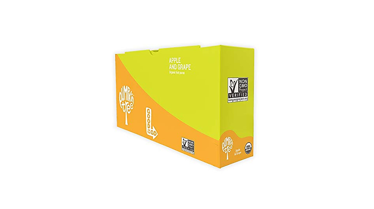 Organic Apple & Grape Fruit Snacks for Kids - 10 Pouches