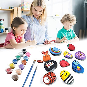 Lifetop 30PCS Small Painting Rocks, DIY Rocks Flat & Smooth Kindness Rocks for Arts, Crafts, Decoration, Gray Rocks for Painting,Hand Picked for Painting Rocks