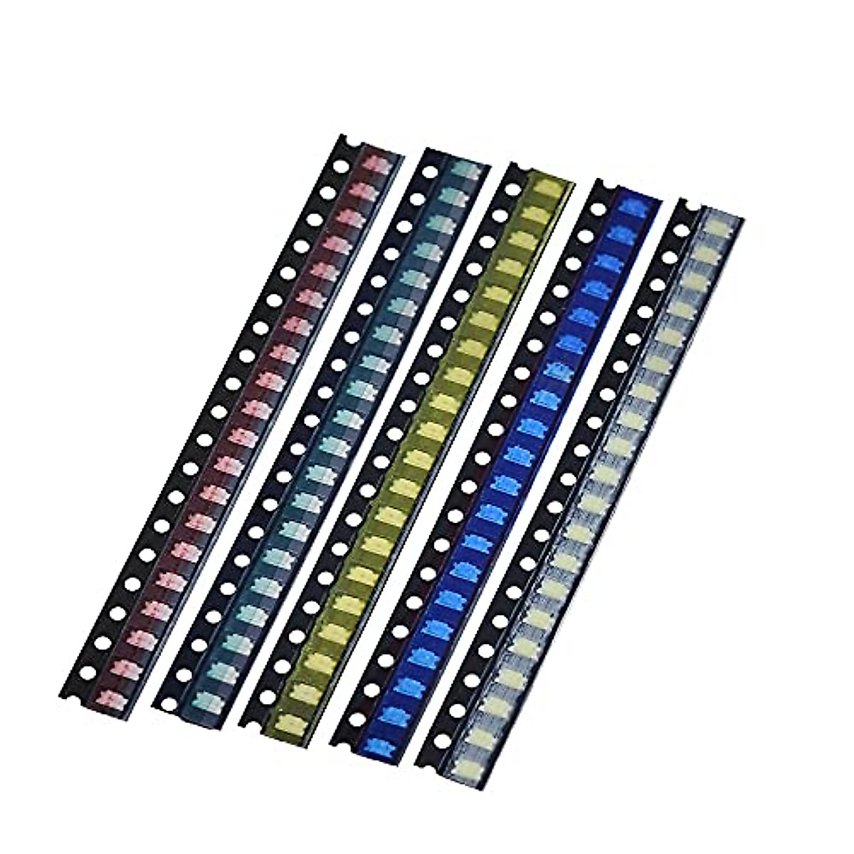 Cermant(5 Colors x 20 pcs = 100 pcs)1206 SMD LED Diode Lights Kit(Mini Chip 0.12 x 0.06 inch) Super Bright Lighting Bulb Lamps,Electronics Components Light,Emitting Diodes