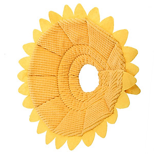 Cat Cone, Pet Recovery Collar Sunflower Shape Pet Elizabethan Collar Pet Recovery Cone Adjustable Pet Collar for Cat Dog (Size 5 Neck Circumference 29-35cm)