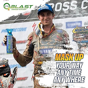 O2 Blast, Pure Oxygen Supplement, 10L Portable Can with Custom Breathing Mask for Respiratory Support, Elevate Oxygen Levels, Speed Recovery Time, Perfect for High Altitude & Sports Recovery (12-Pack)