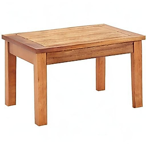 vidaXL Solid Acacia Wood Outdoor Coffee Table - Weather-Resistant and Easy-to-Clean Patio Table with Slatted Tabletop Design - Comfortable and Practical Outdoor Furniture - Brown