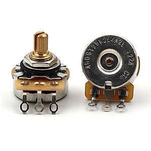 The Art of Tone, CTS 250k Pots for Guitars, Bass, Split Shaft, 450g, Set of 3 (3x), 10% Audio Taper Guitar Potentiometer, 250k Potentiometer replacement for Fender potentiometer