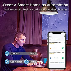 Bright Wifi Smart Light Bulbs 13W 120W Equivalent A19 Music Sync RGBCW Color Changing Light Bulb Works with Alexa,Google,1300 Lumens,2700K-6500K Tunable Alexa Light Bulb,Dimmable Smart Bulb,2 Pack