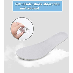 JITUUE Women's Comfort Shoes Adjustable Breathable Air Cushioned Insoles Wedges Slip-on Sport Walking Sneakers Fitness Casual Shoes with Eyelets(White,US 7